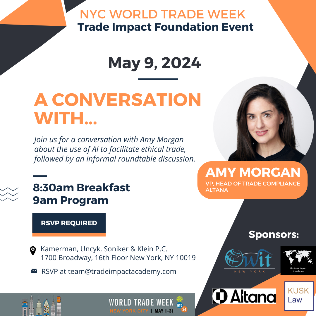 NYC WORLD TRADE WEEK: Trade Impact Foundation Event – OWIT International
